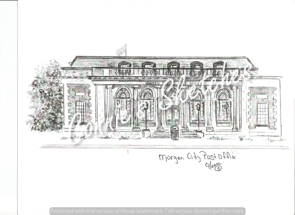 Morgan City Post Office – Connie’s Sketches